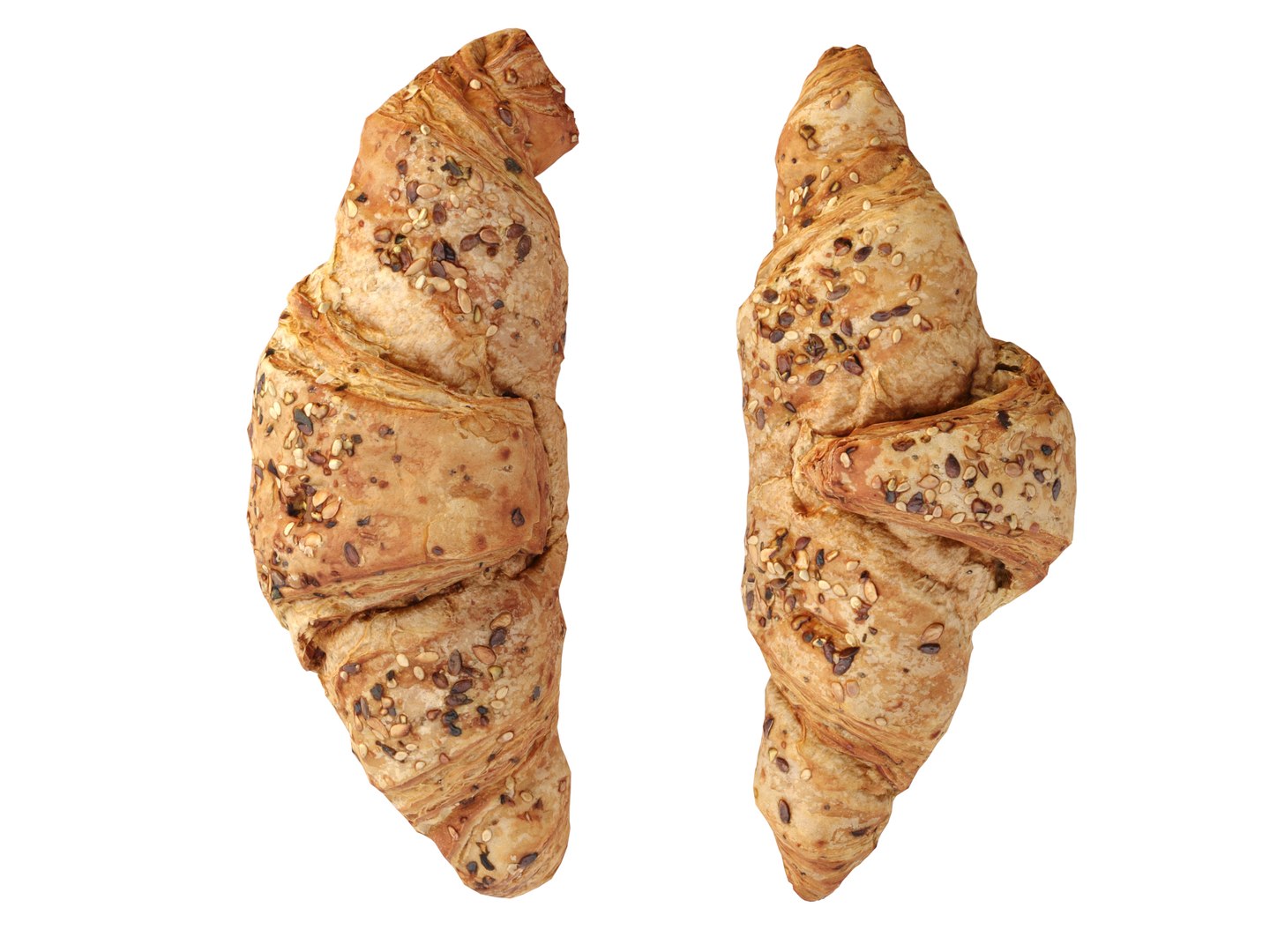 3D Model Croissant Multigrain - TurboSquid 2093751