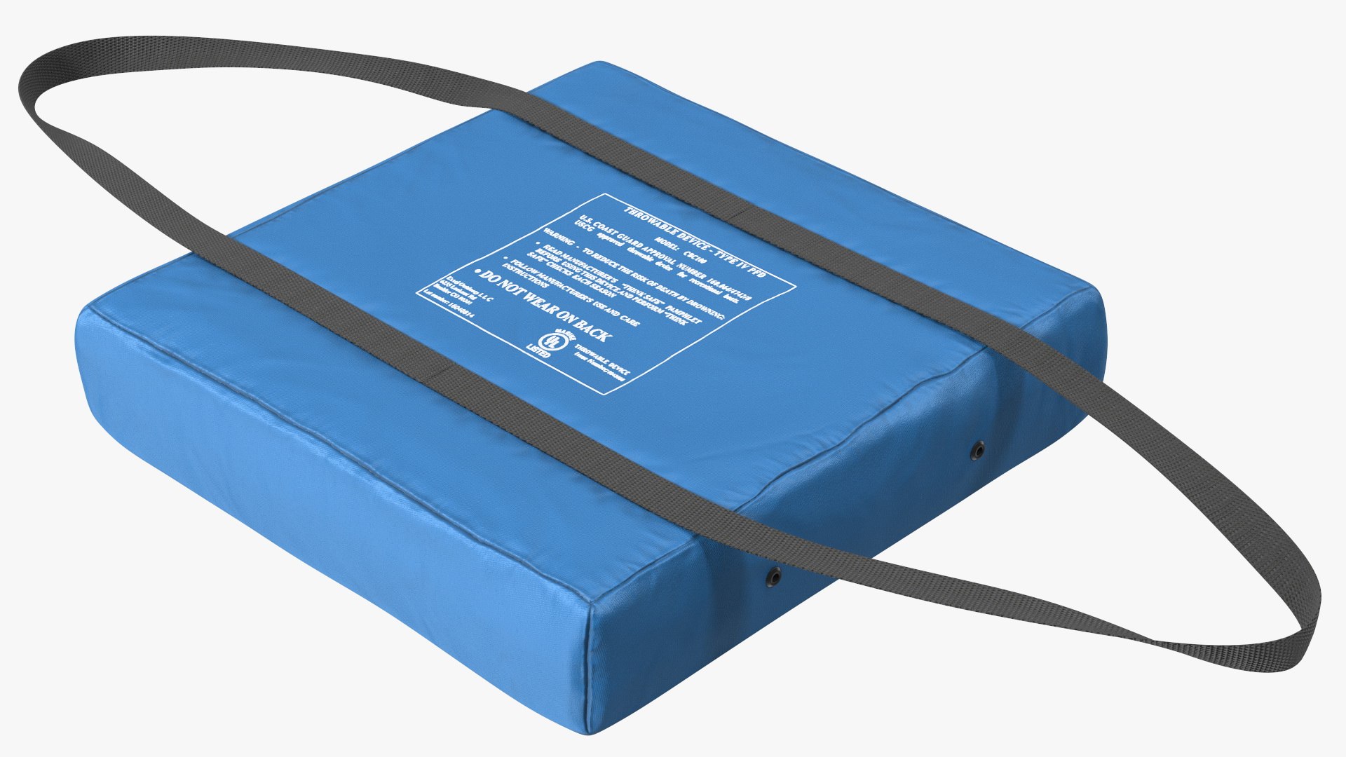 Bradley Type IV Boat Cushion USCG Throwable Flotation Device 3D Model ...