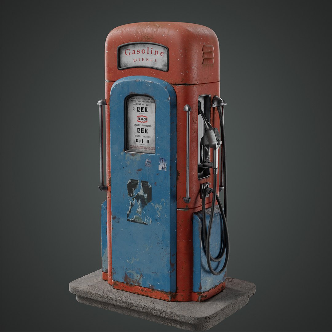 Gas Pump Old Model - TurboSquid 1943497