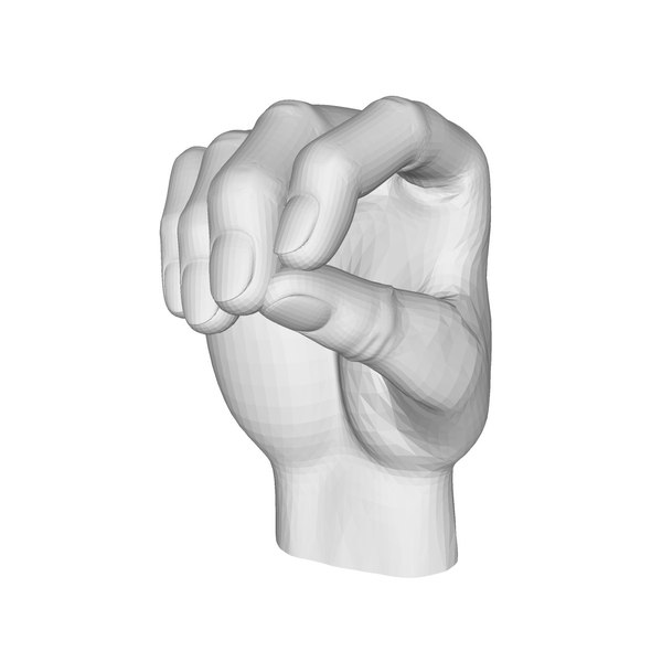 modelo 3d Gesto de pose de modelo de mano realista 14 - TurboSquid 1975637