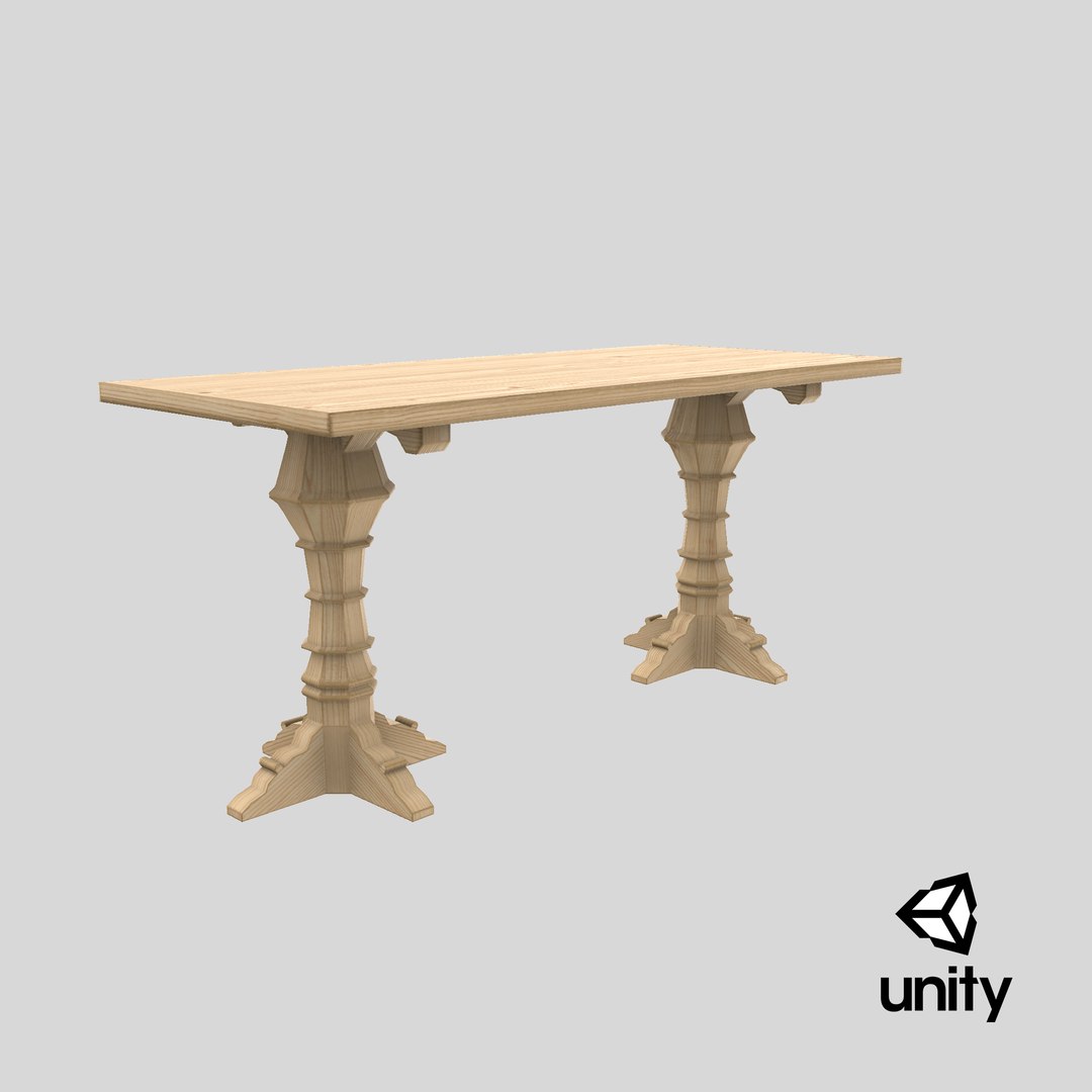 3D Wooden Table Model - TurboSquid 2120498