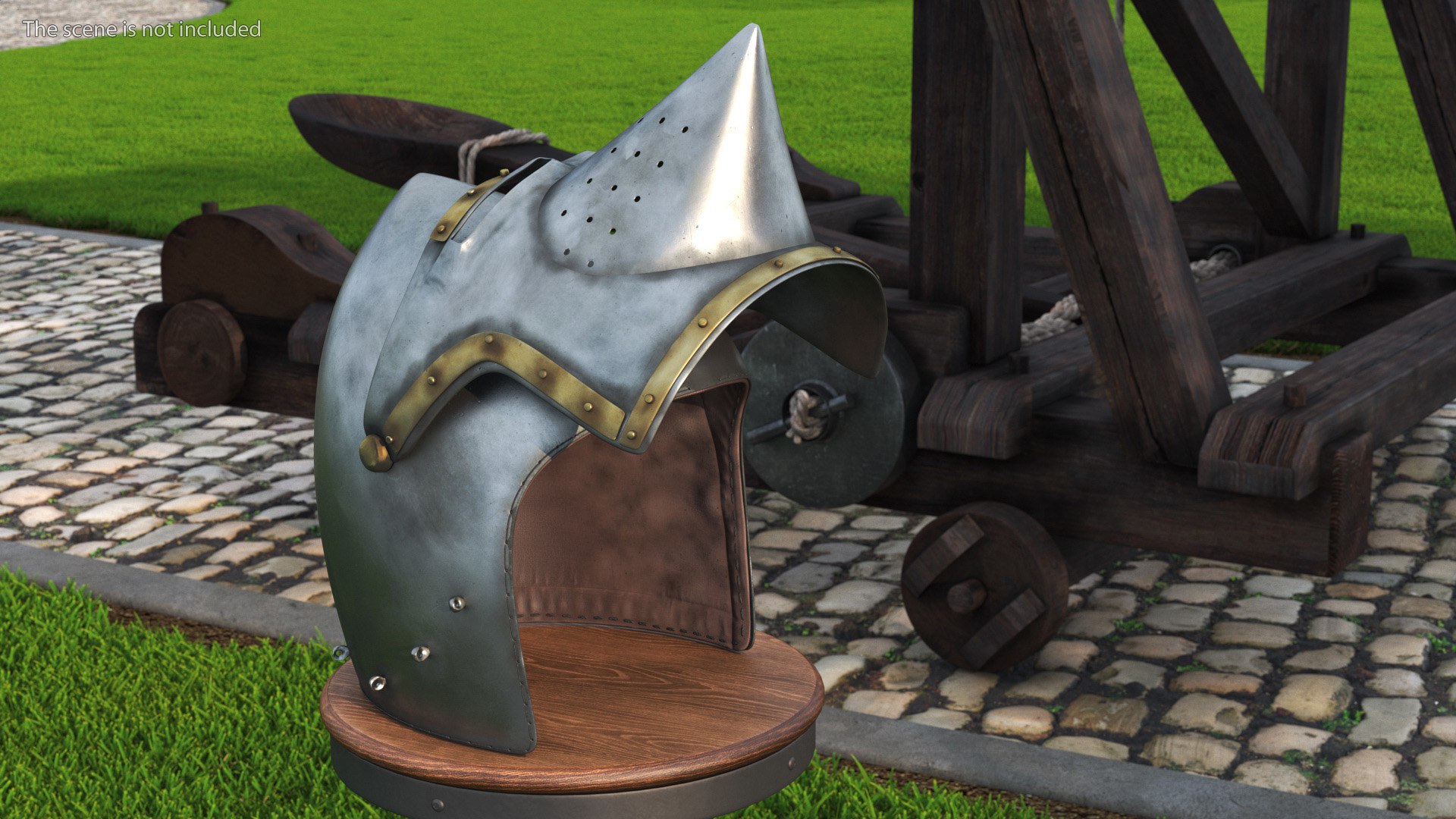 3d model houndskull bascinet helmet