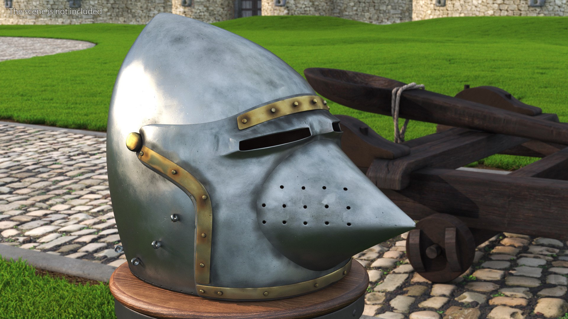 3d model houndskull bascinet helmet