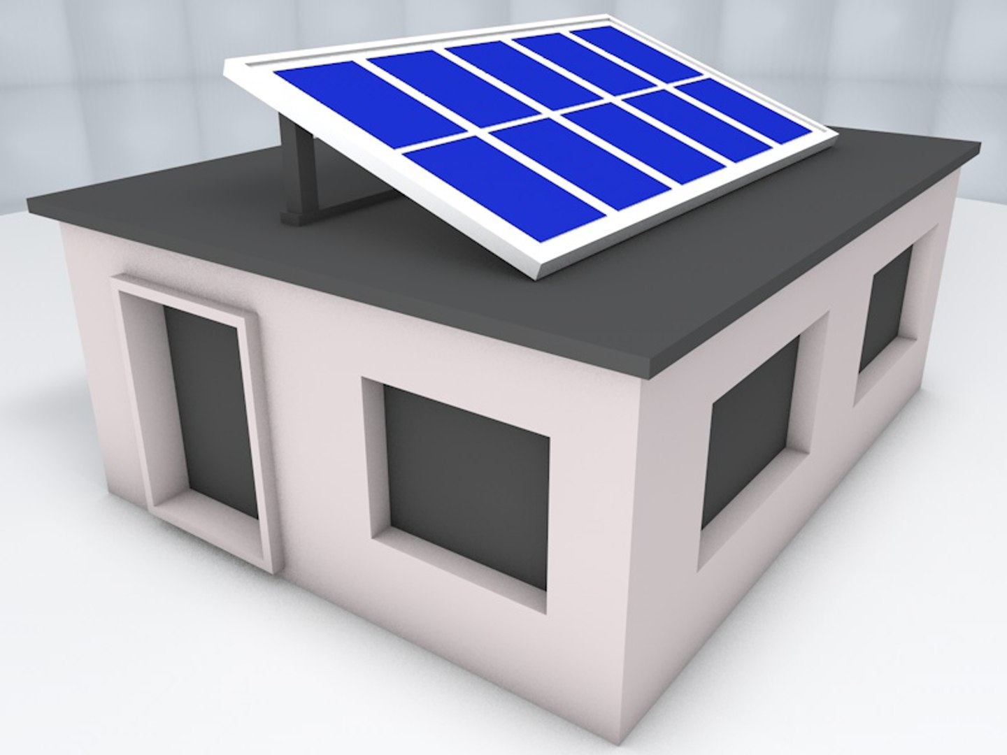 3D Solar House - TurboSquid 1182911
