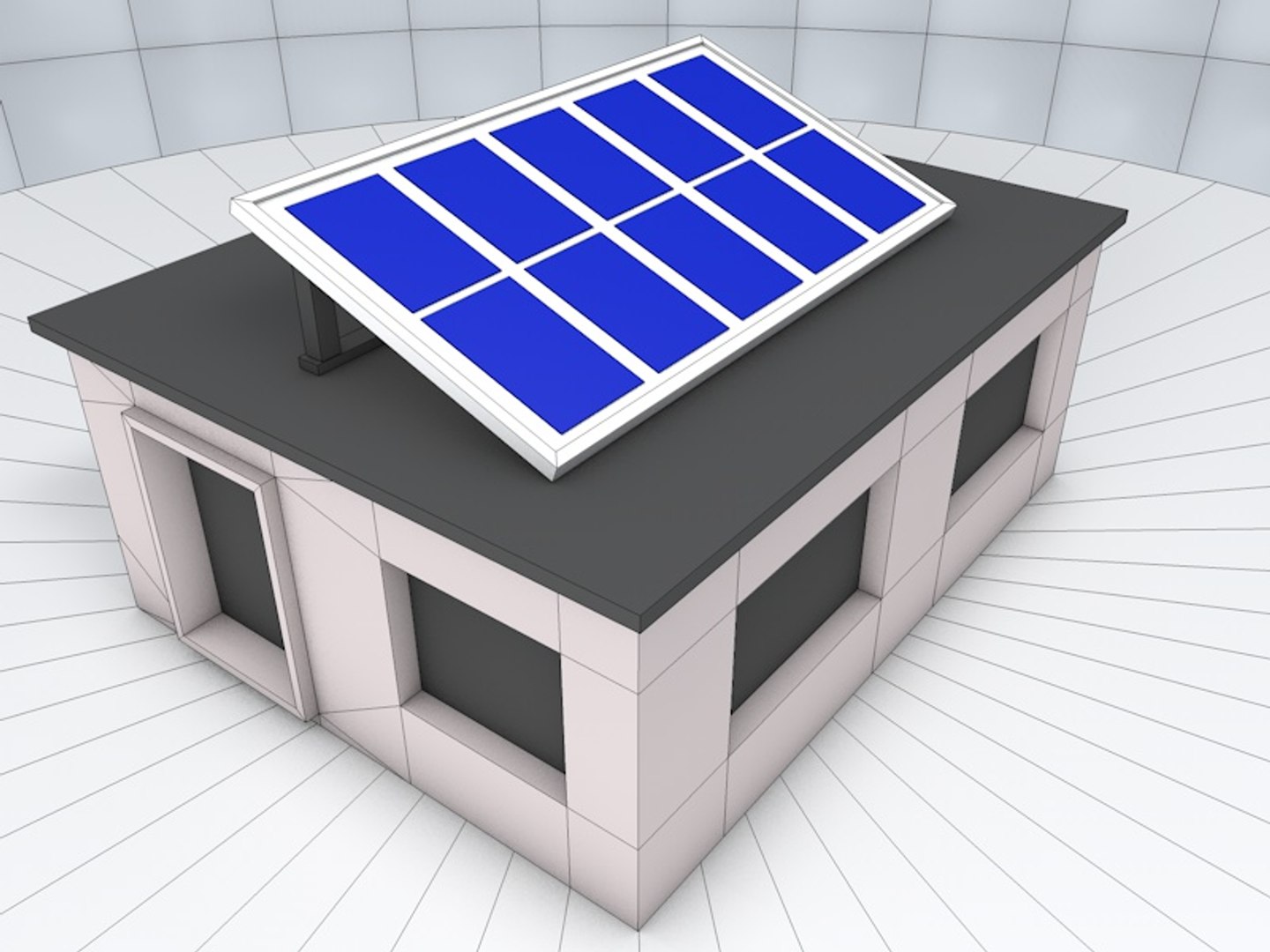 3D Solar House - TurboSquid 1182911