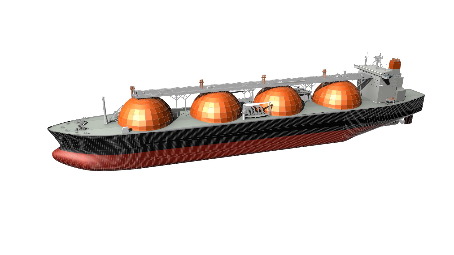 Lng Carrier Moss Type 3D Model - TurboSquid 1251005
