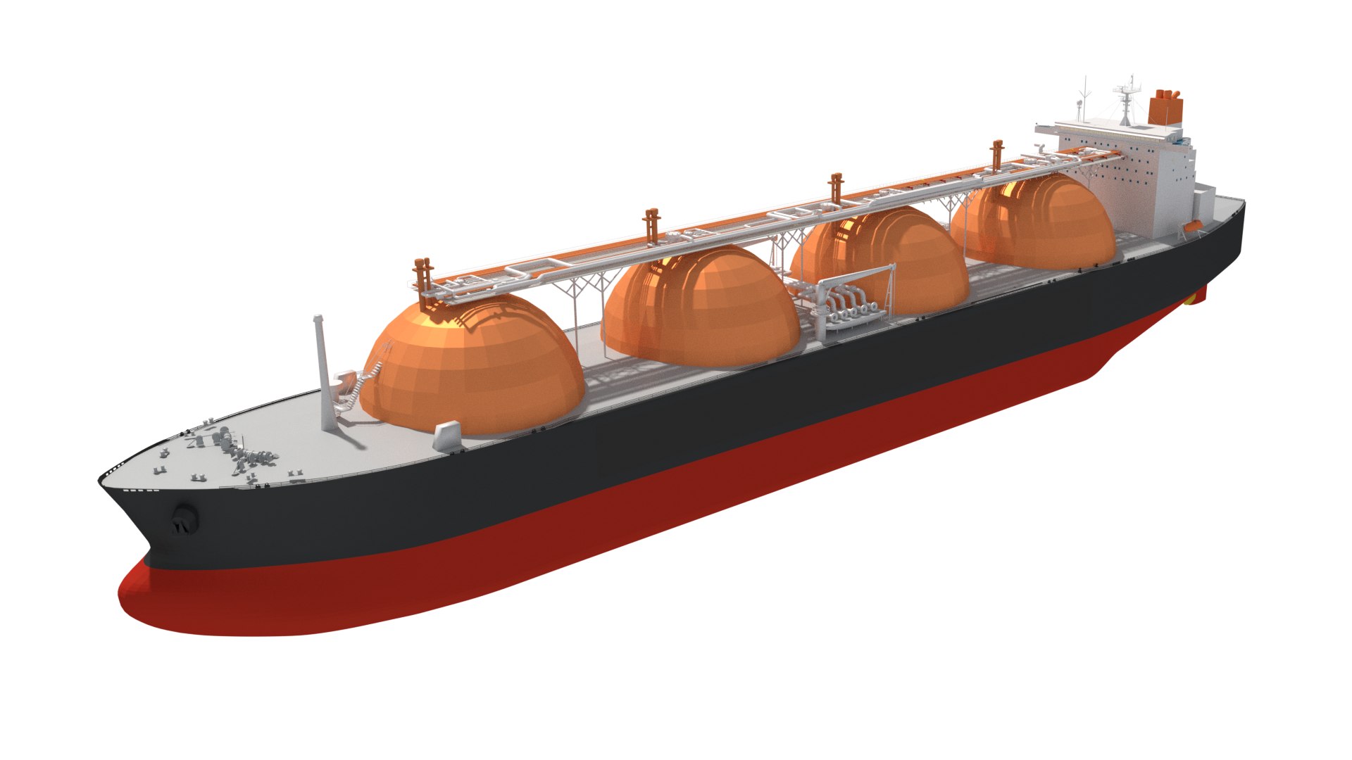 Lng Carrier Moss Type 3D Model - TurboSquid 1251005