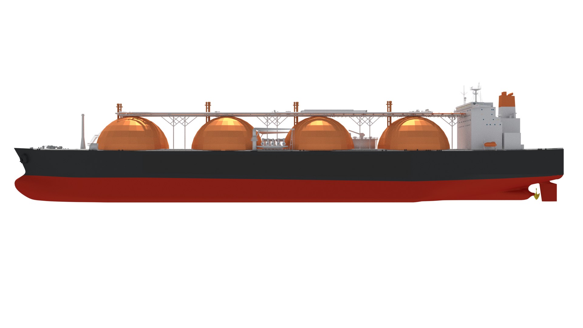 Lng carrier moss type 3D model - TurboSquid 1251005