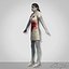 Zombie Female Casual 3d Model