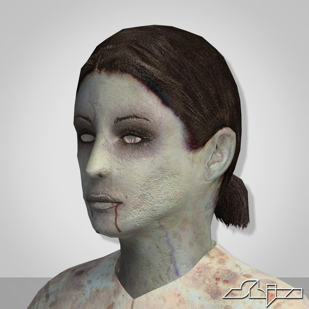 Zombie Female Casual 3d Model