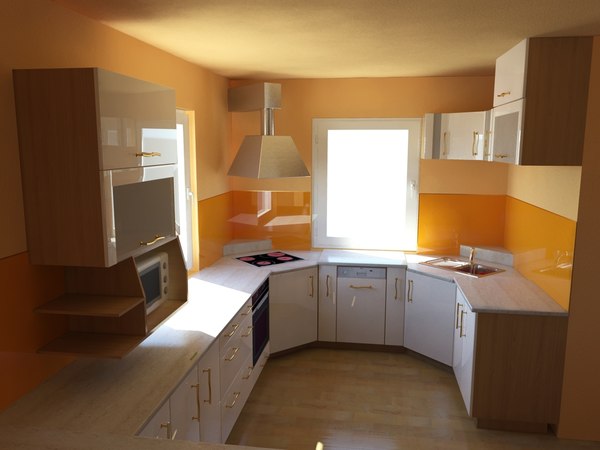 kitchen interior 3d max