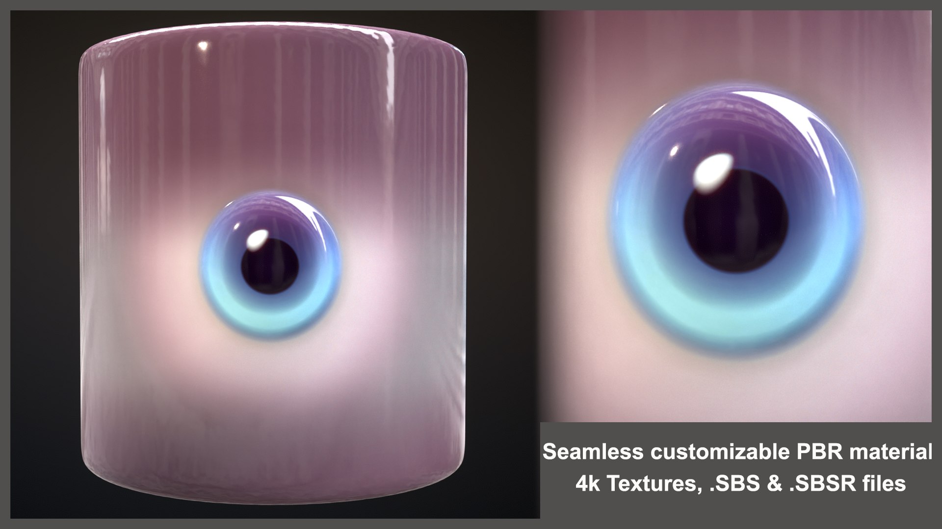 3D Stylized Eye Customizable PBR Material Textures Model - TurboSquid ...