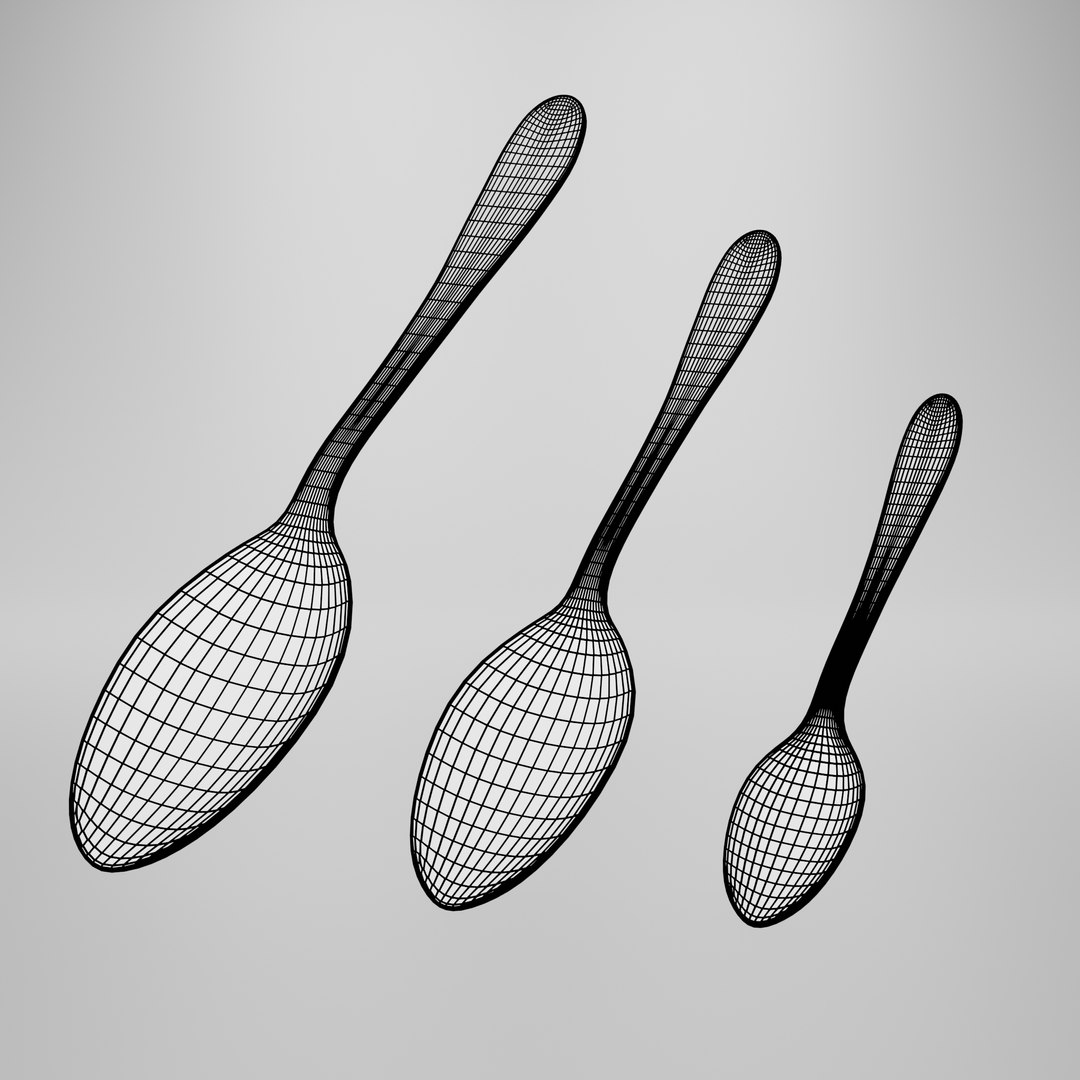 3D Teaspoon - Dessert Spoon - Soup Spoon Model - TurboSquid 1968686