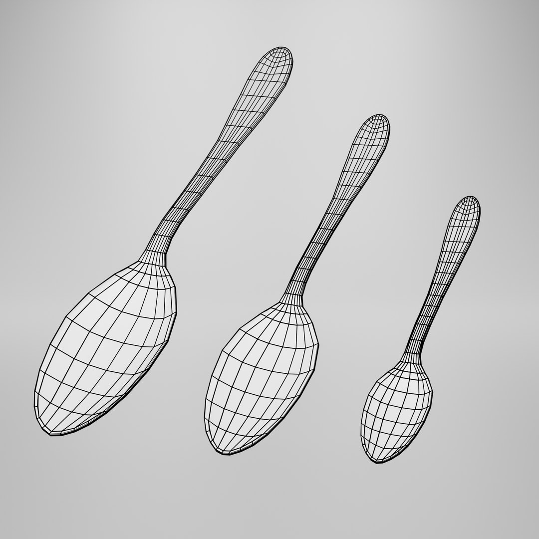 3D Teaspoon - Dessert Spoon - Soup Spoon Model - TurboSquid 1968686