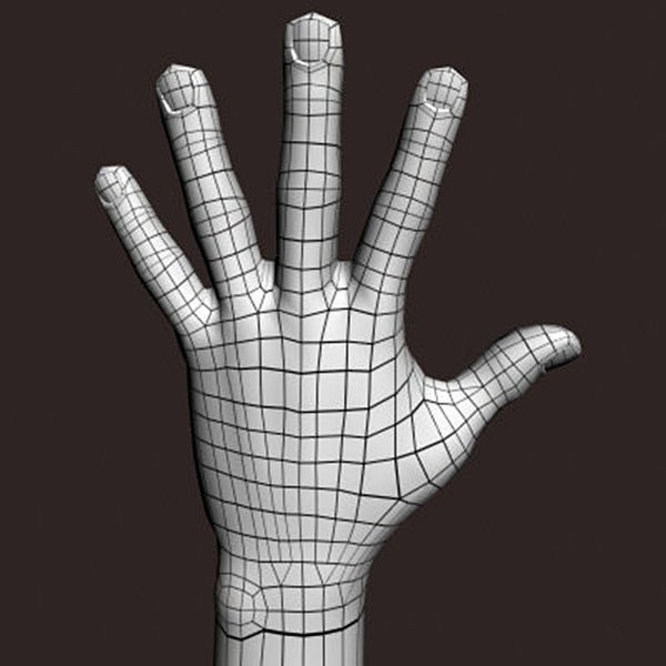 3ds max realistic male hand
