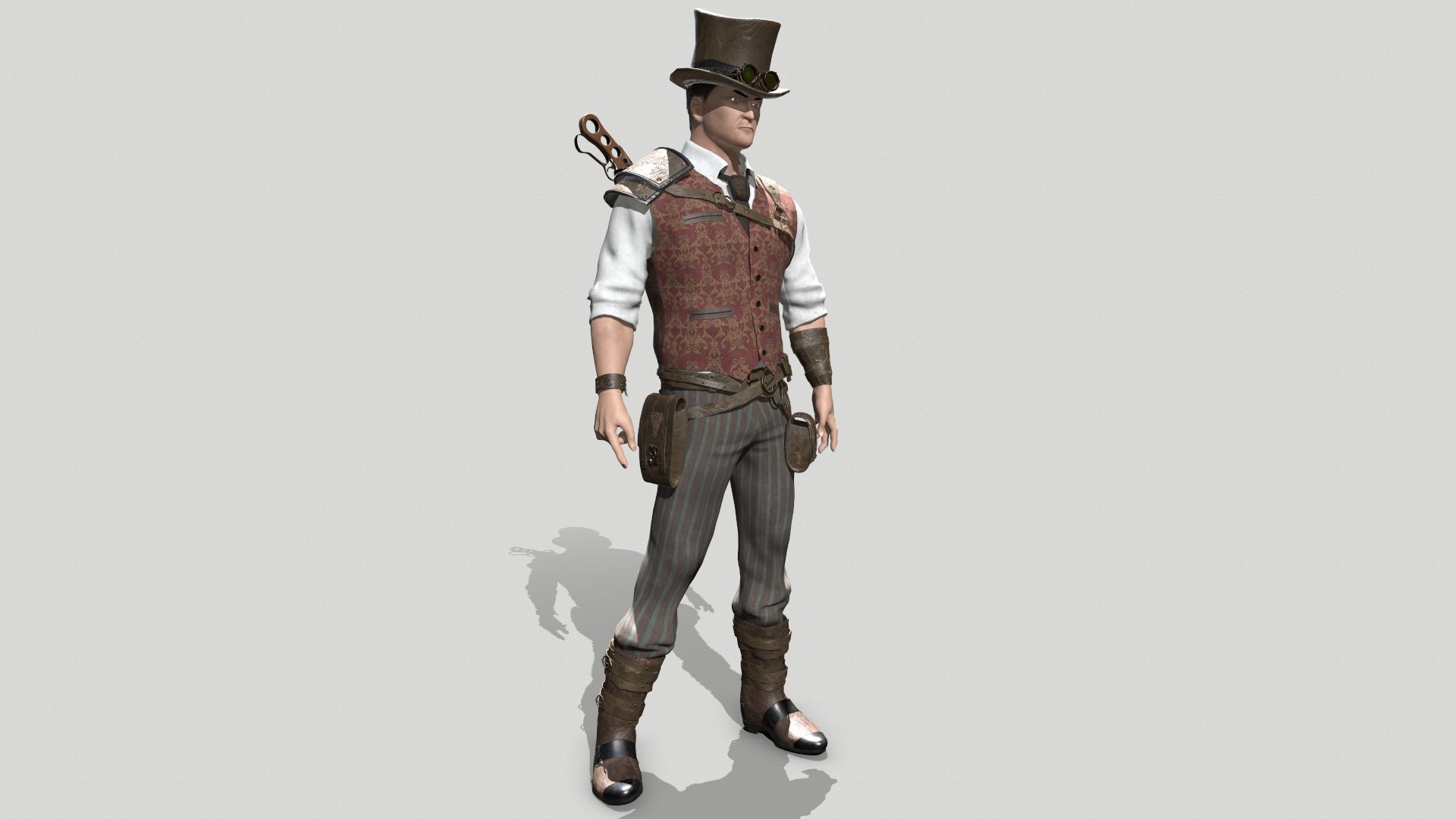 Steampunk Man Model - TurboSquid 2155566