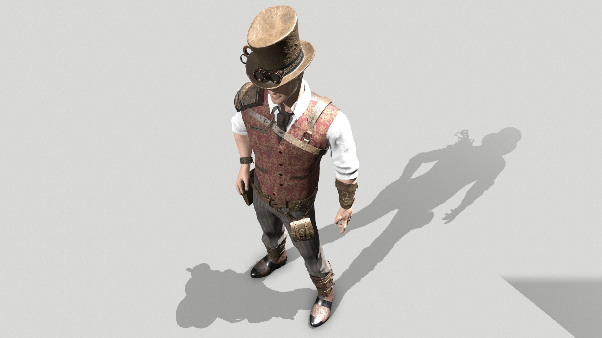 Steampunk Man Model - TurboSquid 2155566