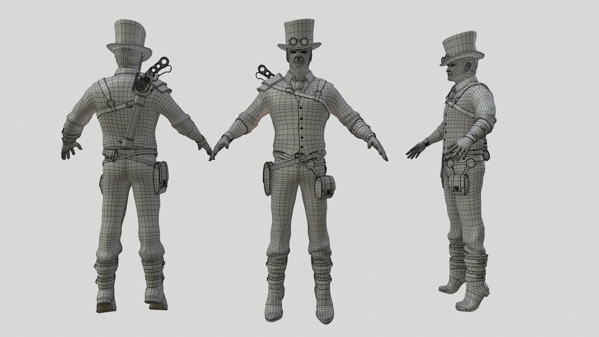 Steampunk Man Model - TurboSquid 2155566