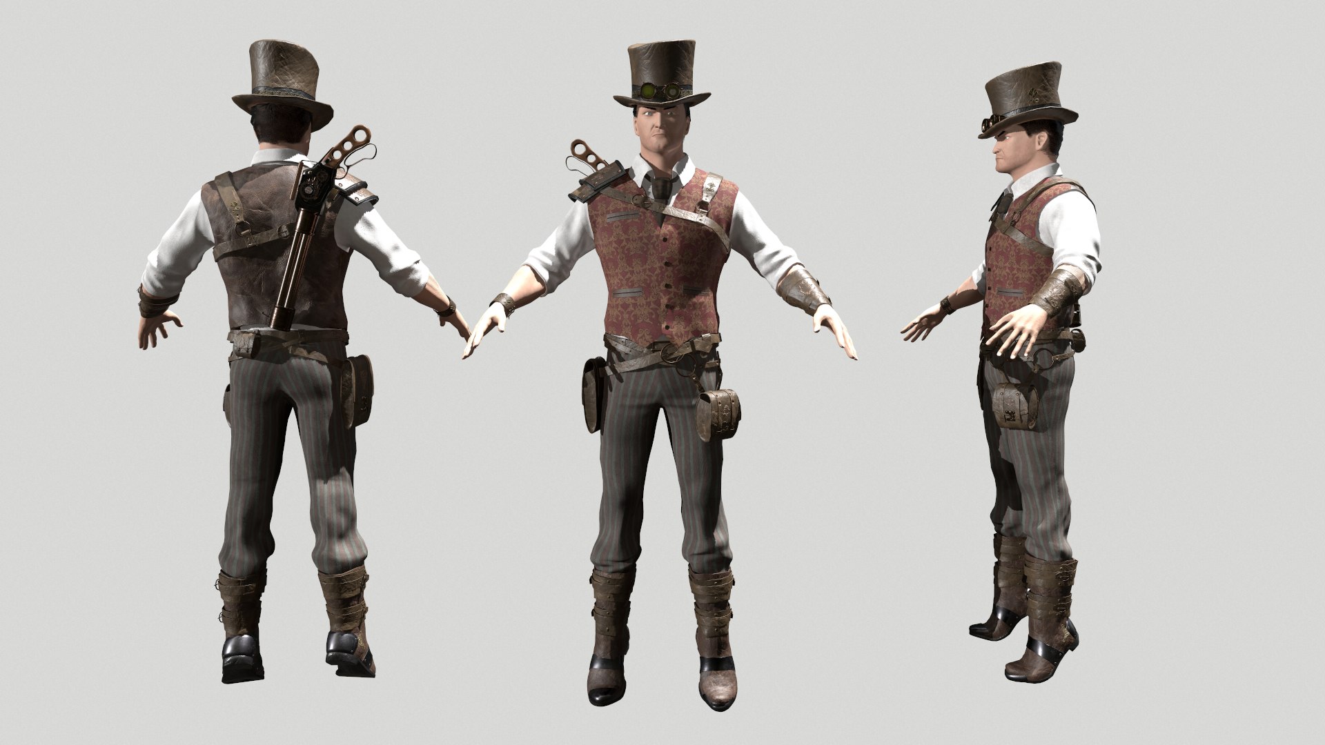 Steampunk Man Model - TurboSquid 2155566