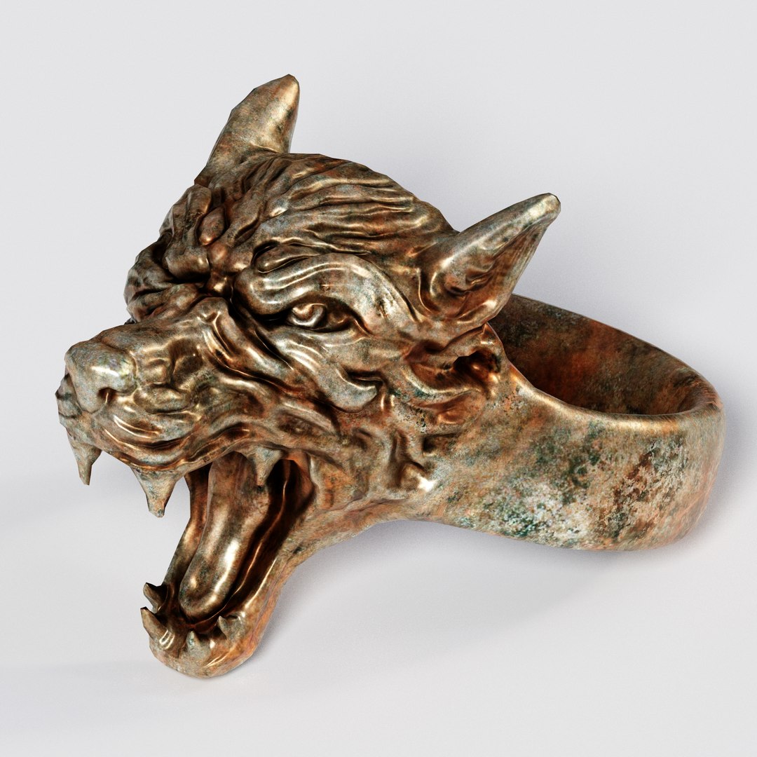 3D Wolf Ring - TurboSquid 1434360