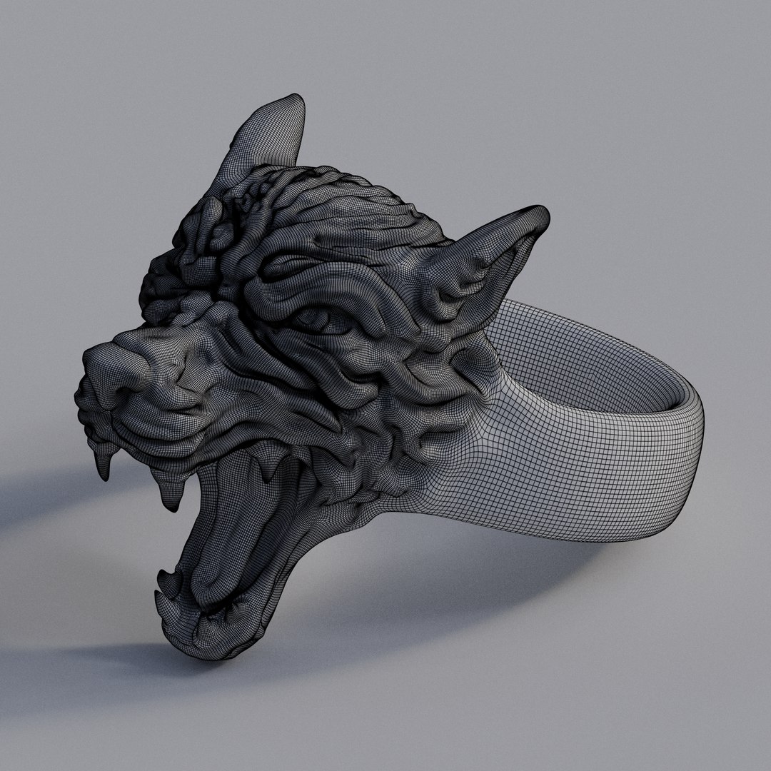 3D Wolf Ring - TurboSquid 1434360