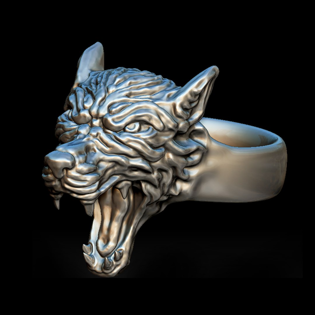 3D Wolf Ring - TurboSquid 1434360