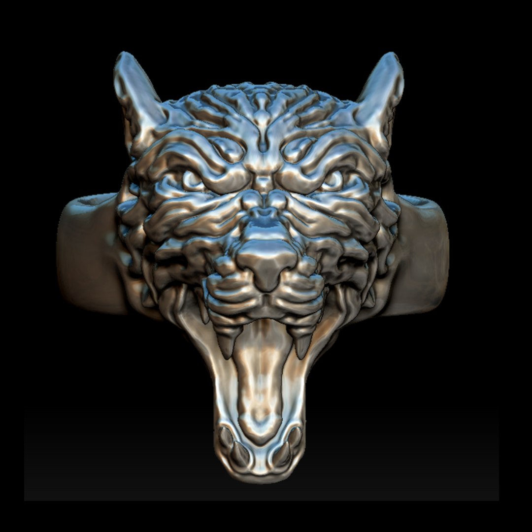 3D Wolf Ring - TurboSquid 1434360
