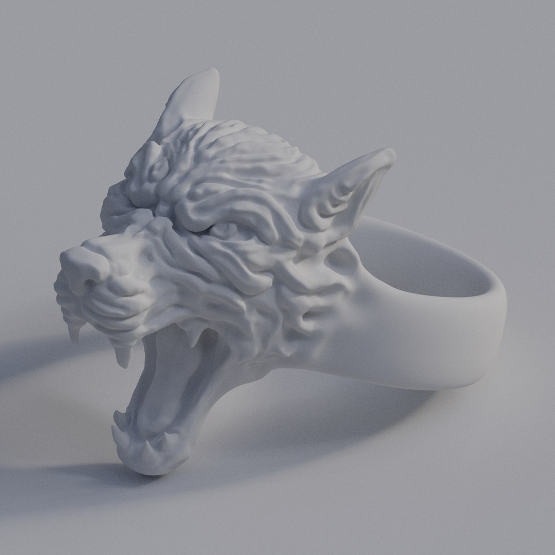 3D Wolf Ring - TurboSquid 1434360