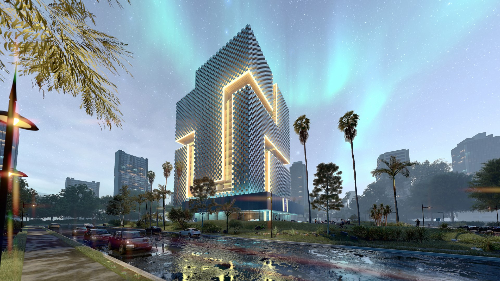 3D Tower In A City FULL Residential Building Revit Lumion - TurboSquid ...