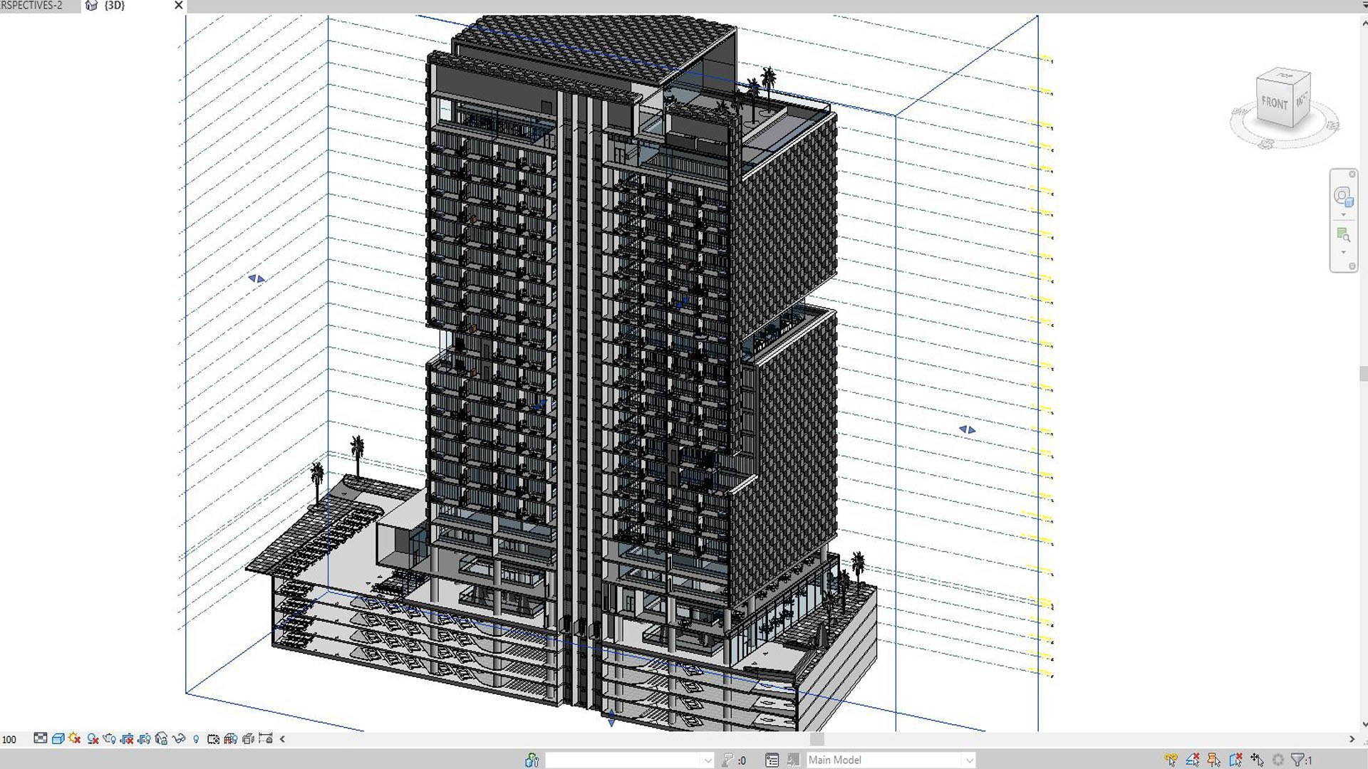 3D Tower In A City FULL Residential Building Revit Lumion - TurboSquid ...