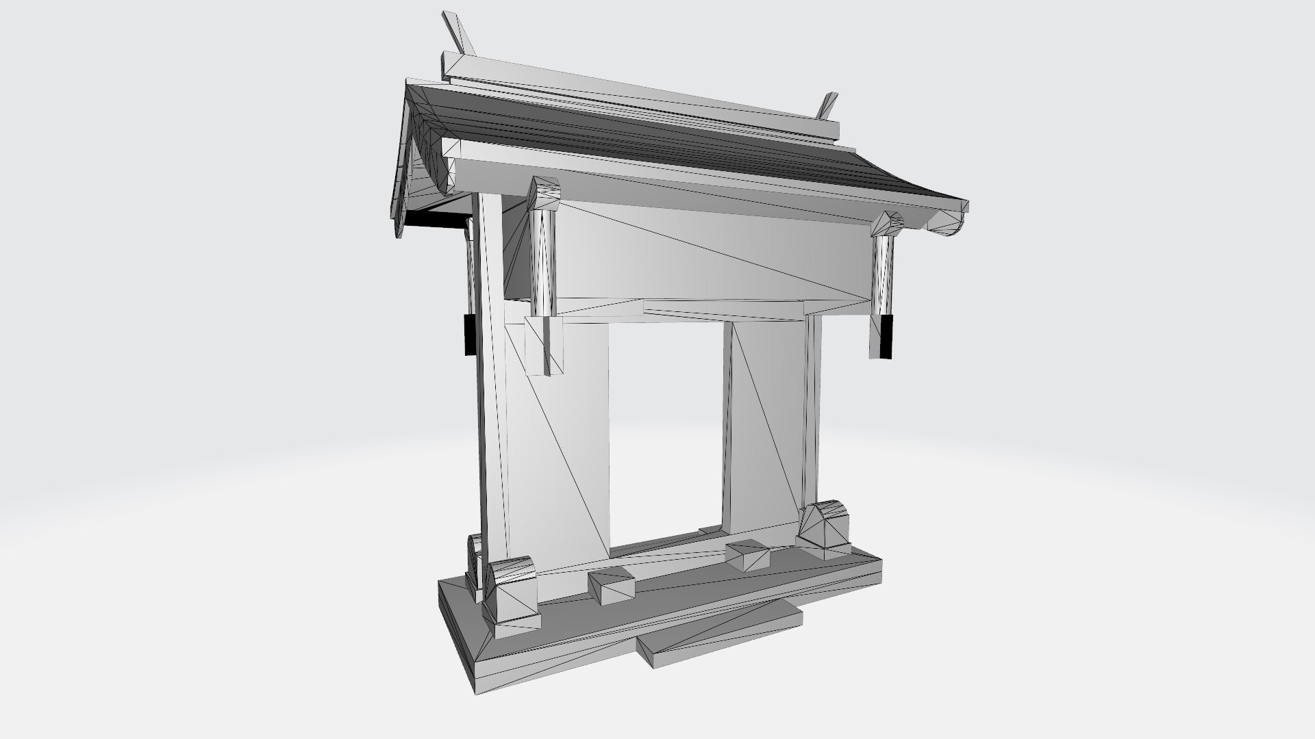 3D Chinese Architecture Gate - TurboSquid 1518208