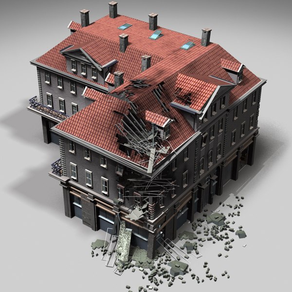 damaged building 3ds