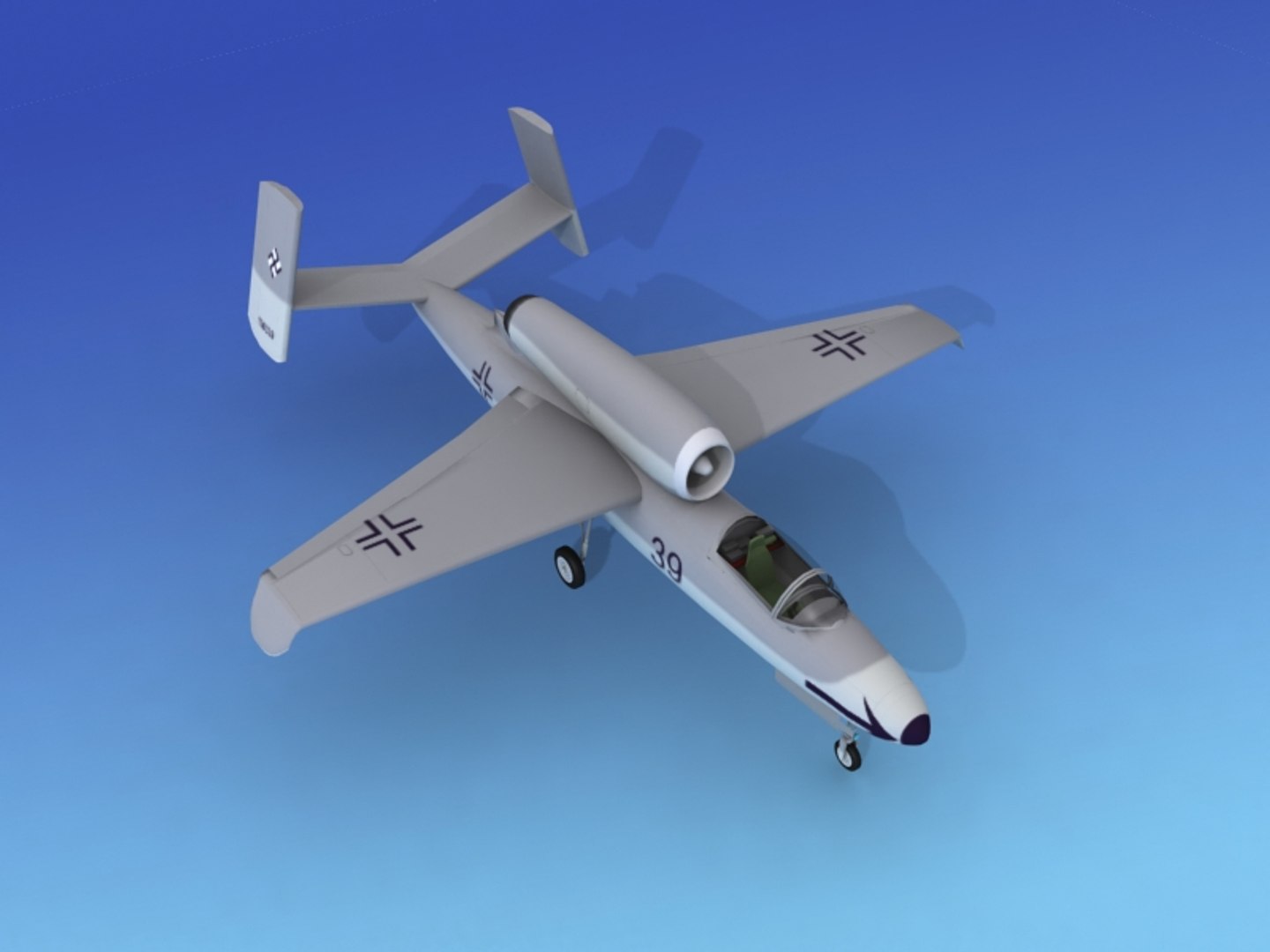 3d Model Of Fighter Jets Heinkel 162