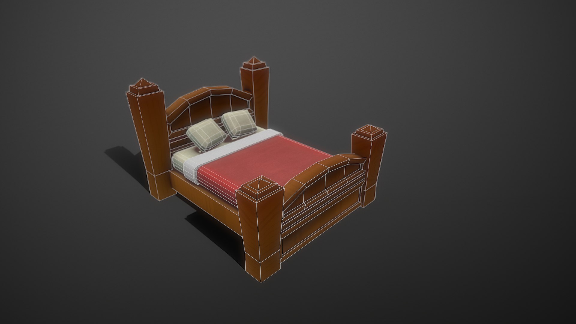Bed Stylized Model - TurboSquid 1689239