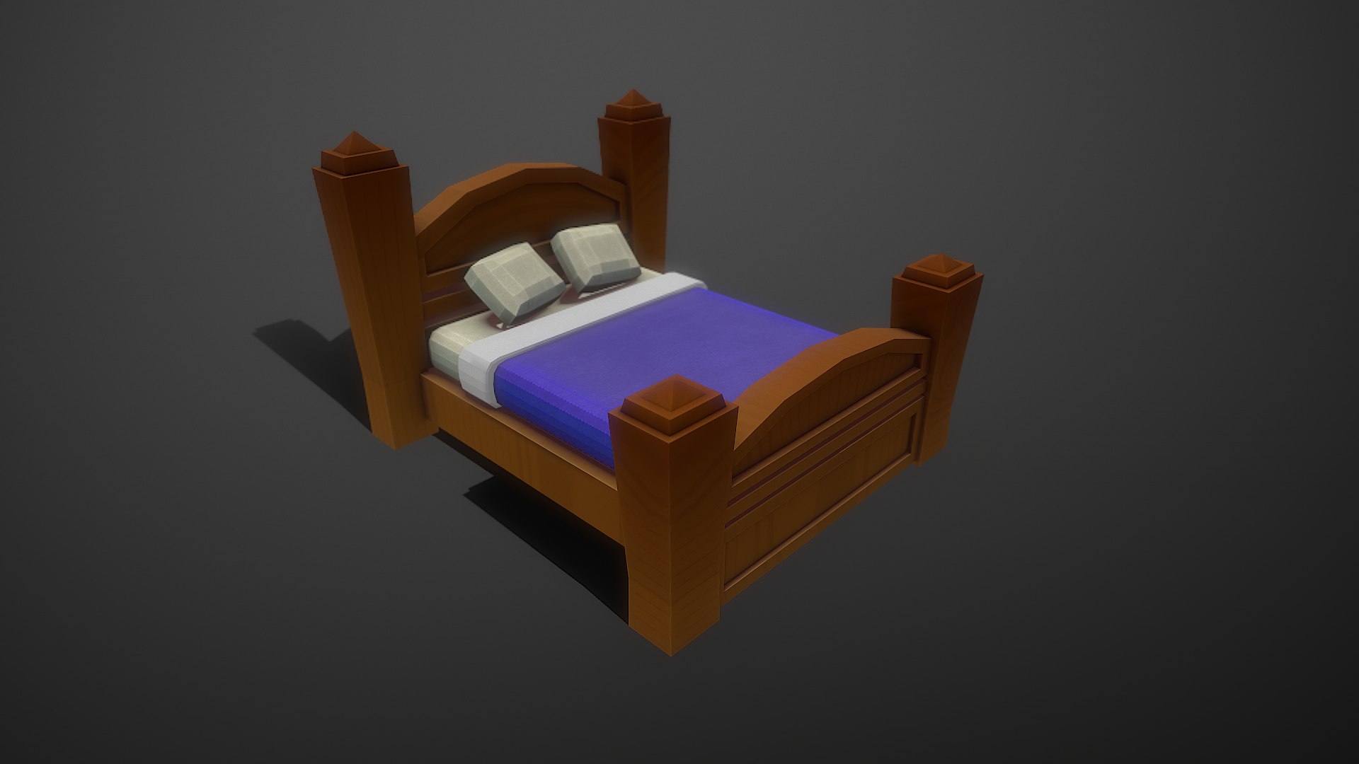 Bed Stylized Model - TurboSquid 1689239