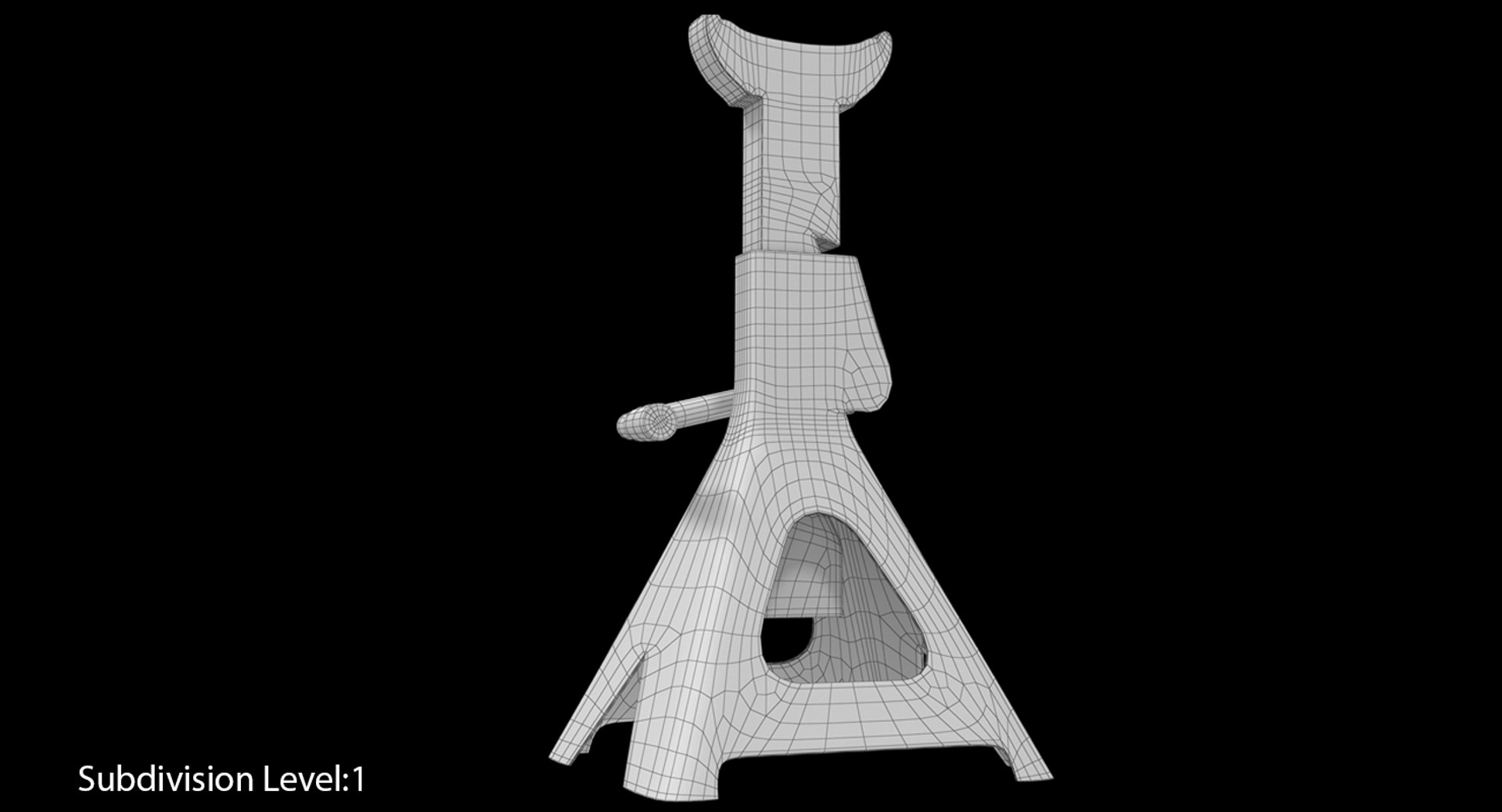 3d Jack Stand Black Model