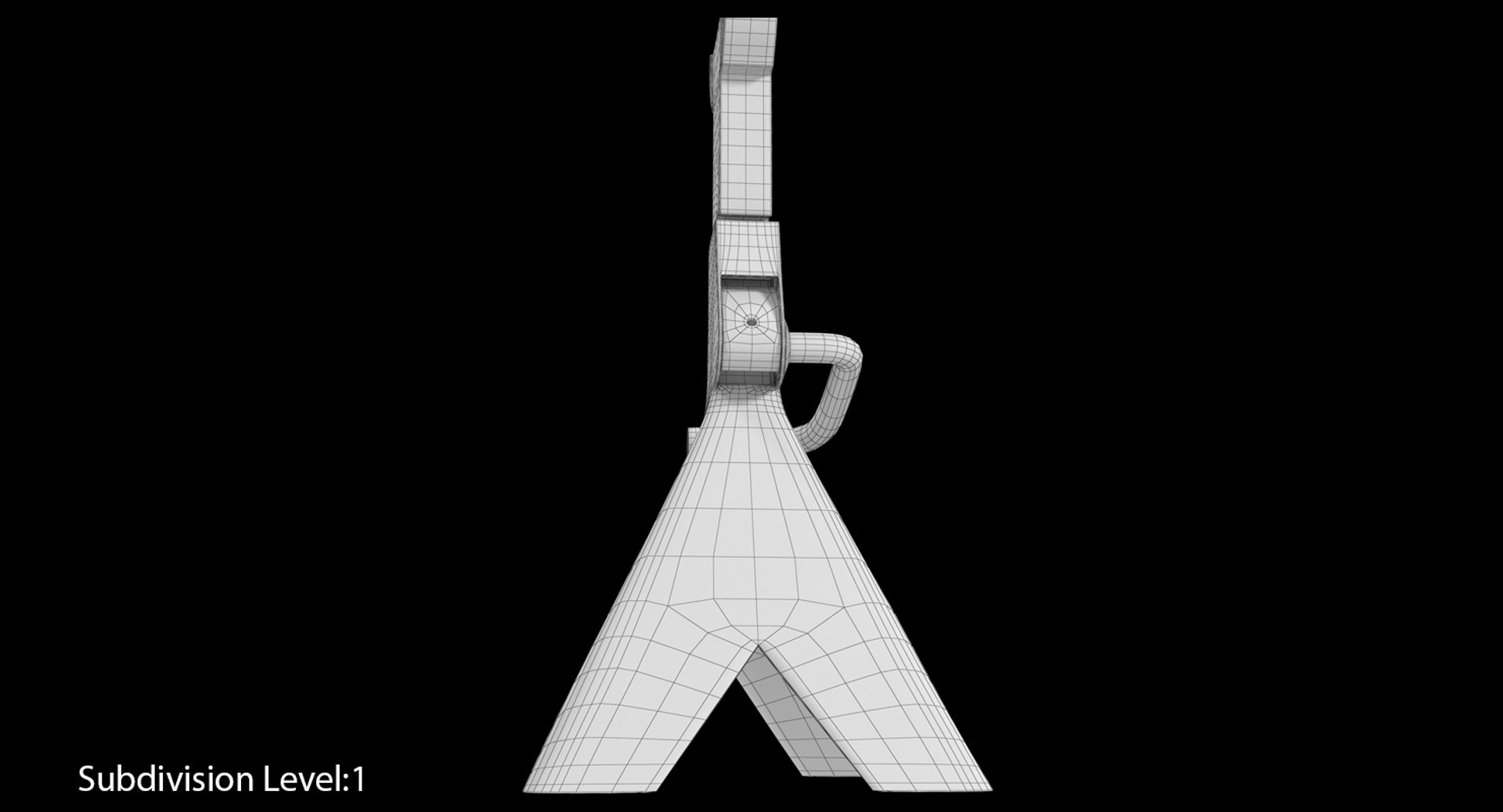3d Jack Stand Black Model