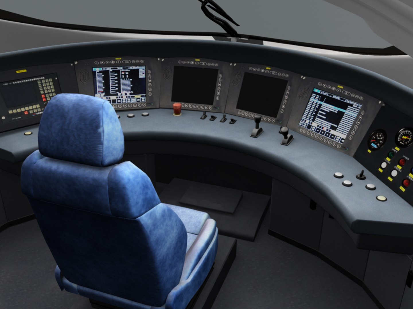 Trains Cab - Speed 3d Model