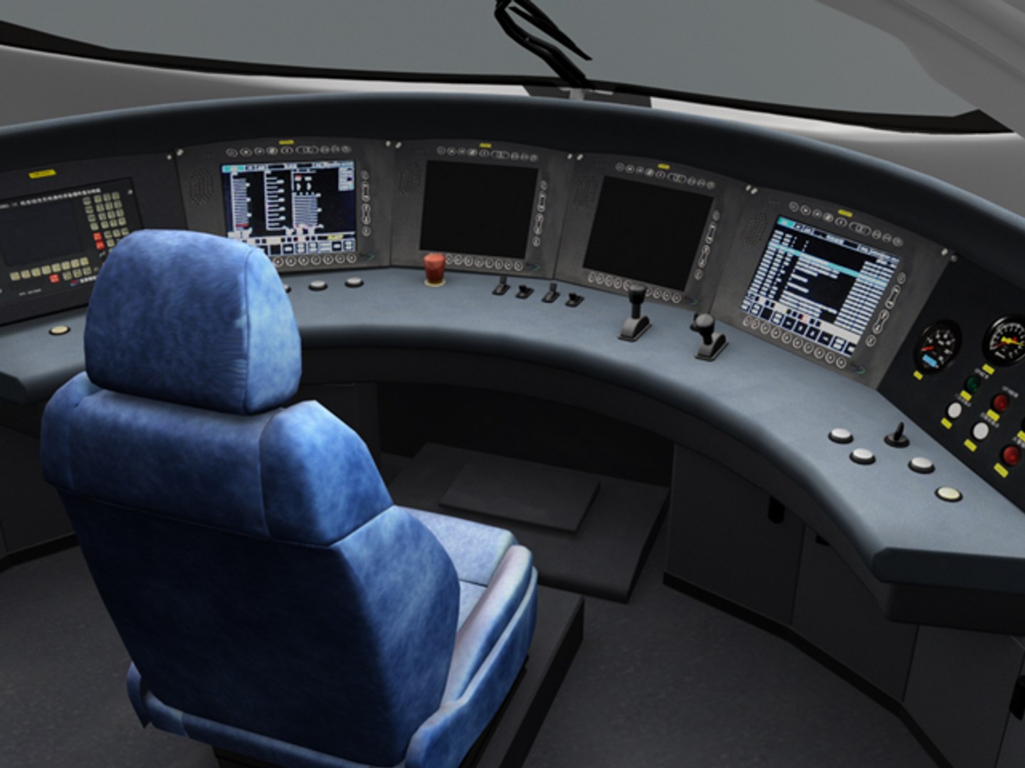 Trains Cab - Speed 3d Model