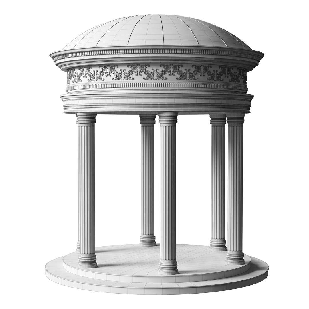 3D Rotunda With Classical Column And Elegant Roof Structure 2 ...