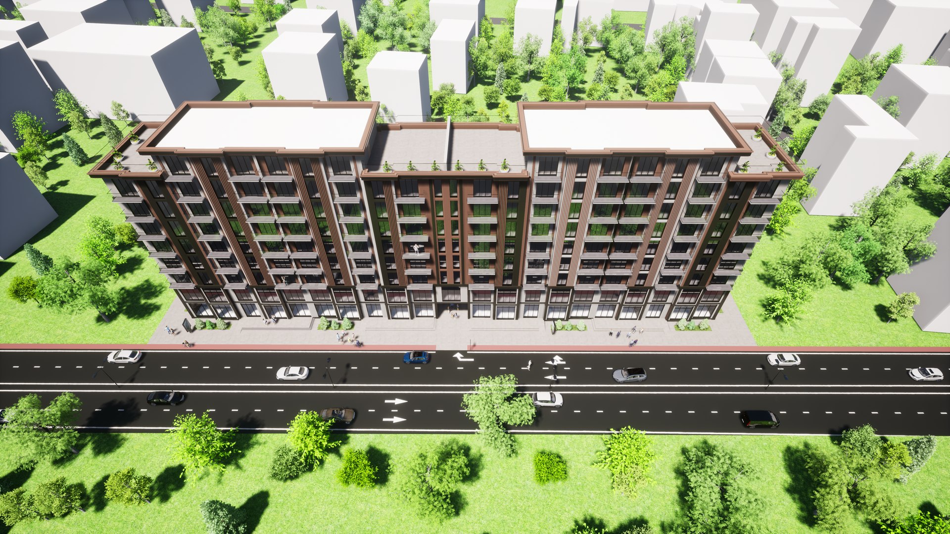 Apartment 9 Storey With Terrace 3D Model - TurboSquid 1936486