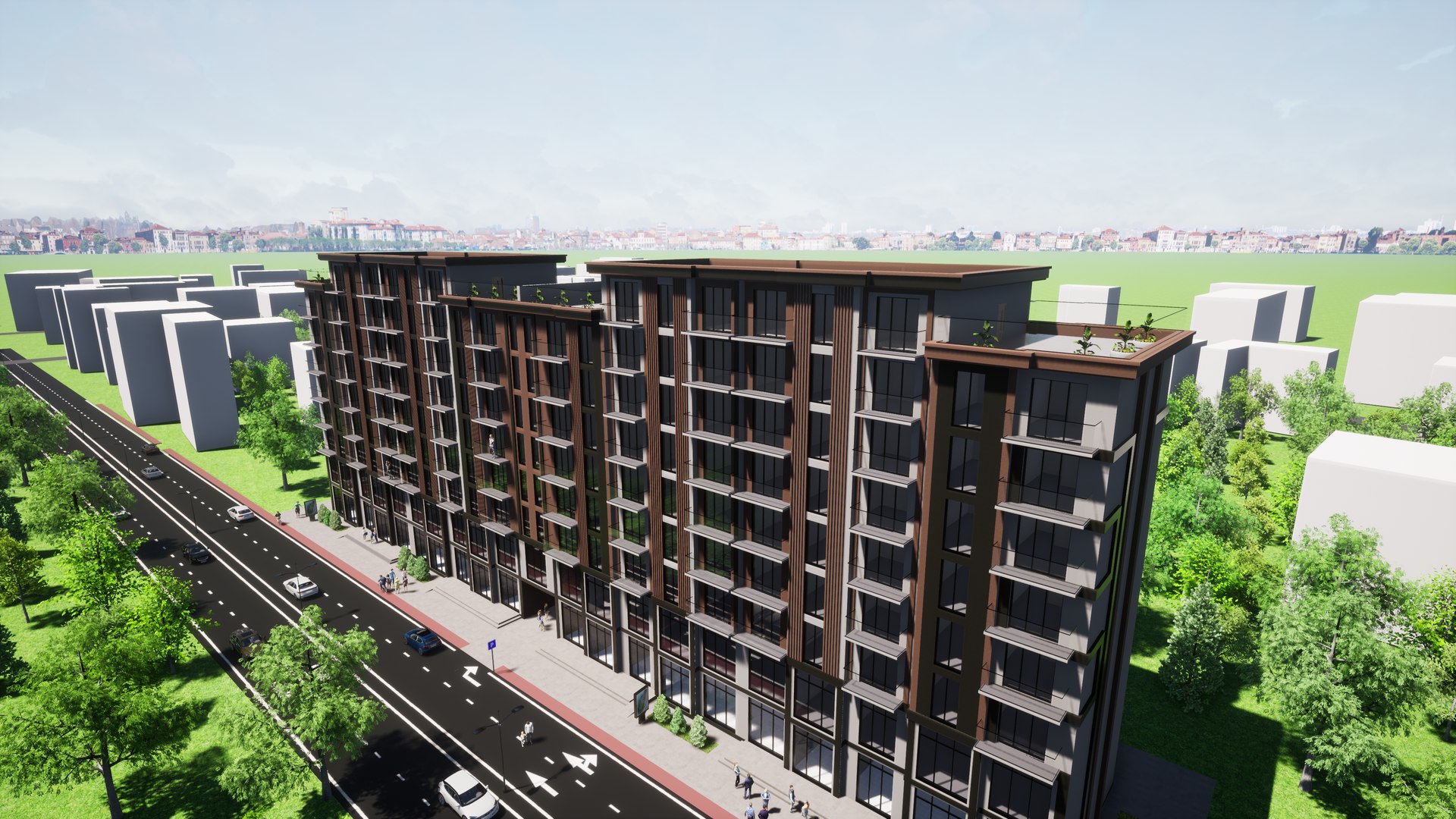 Apartment 9 Storey With Terrace 3D Model - TurboSquid 1936486