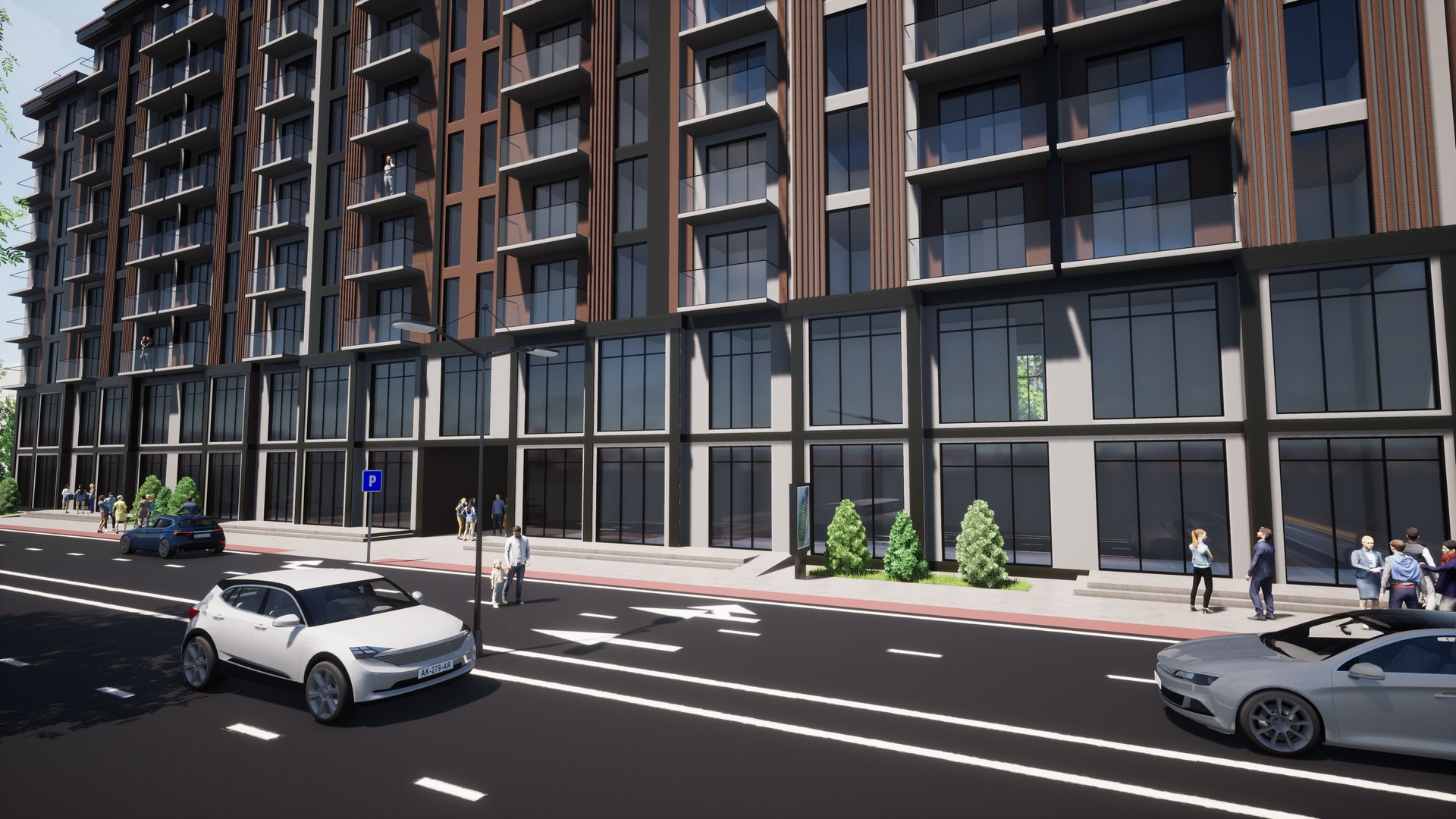 Apartment 9 Storey With Terrace 3D Model - TurboSquid 1936486