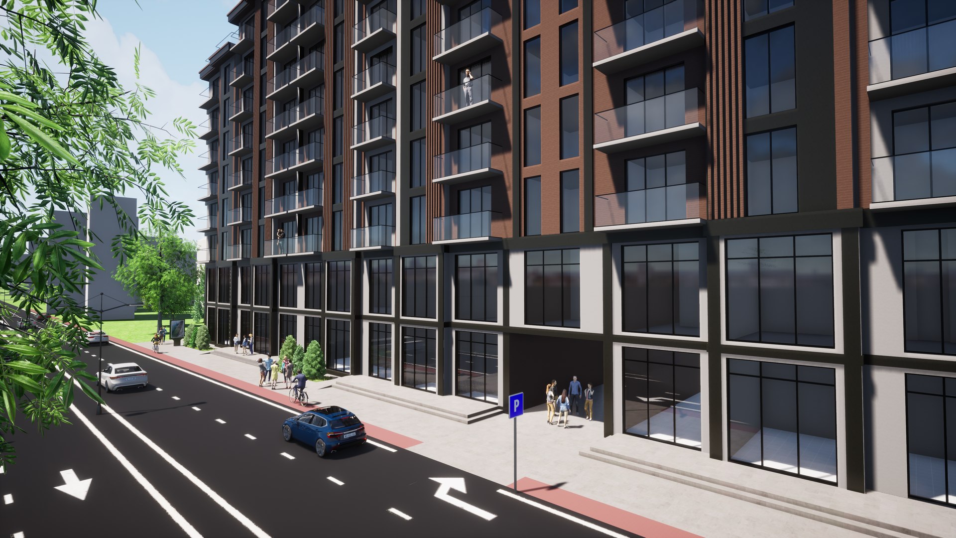 Apartment 9 Storey With Terrace 3D Model - TurboSquid 1936486