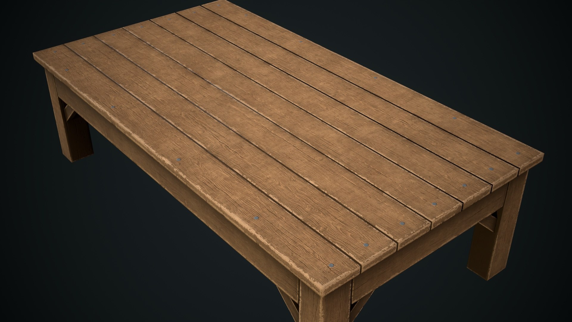 Wooden Low Poly Table 3D Model - TurboSquid 1939702