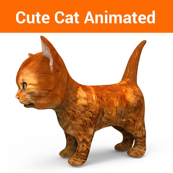 modelo 3d gatito lindo gato animado - TurboSquid 1219596