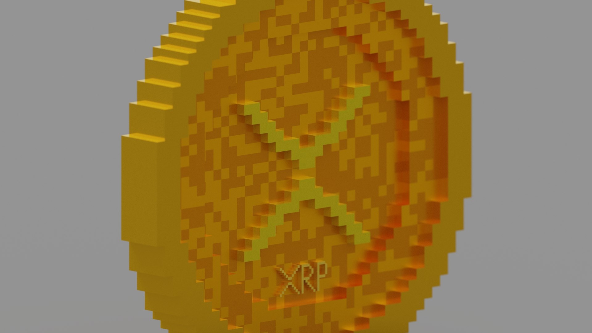 3D Voxel XRP Coin Model - TurboSquid 1855849