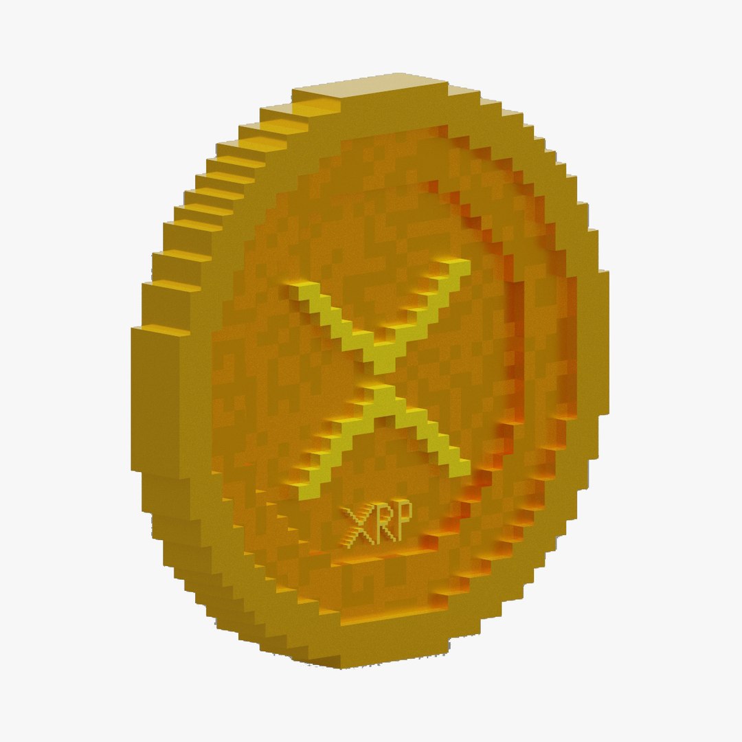 3D Voxel XRP Coin model - TurboSquid 1855849