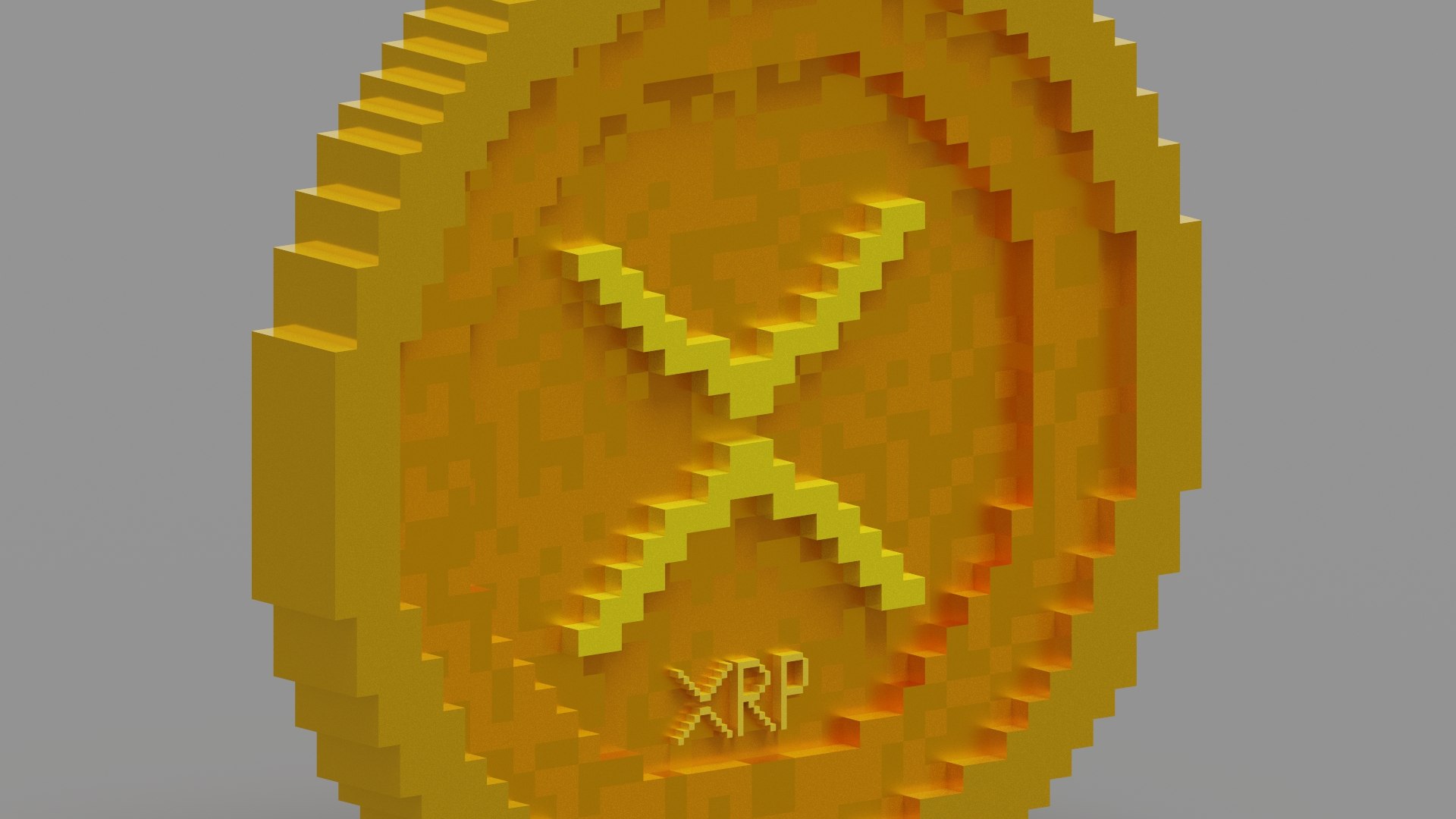 3D Voxel XRP Coin Model - TurboSquid 1855849