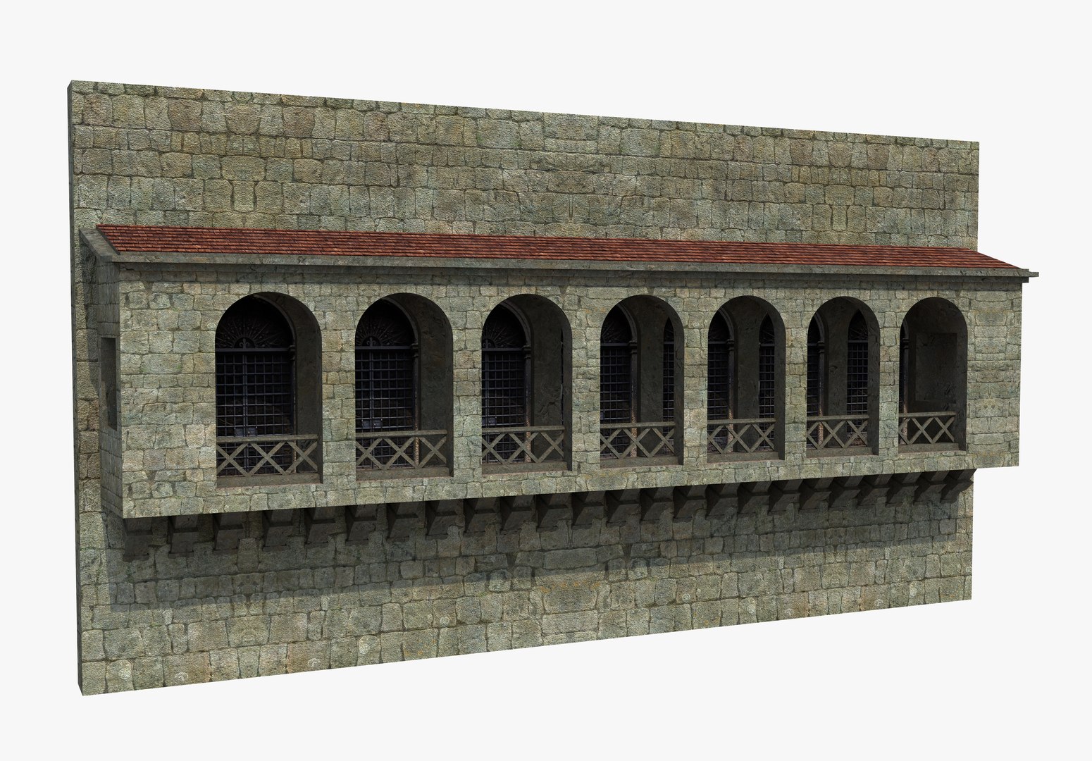 Large Old Balcony Castle 3D Model - TurboSquid 1766323